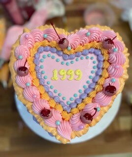 Vintage Heart Cake - Sassy Cakes Naples Custom Cakes
